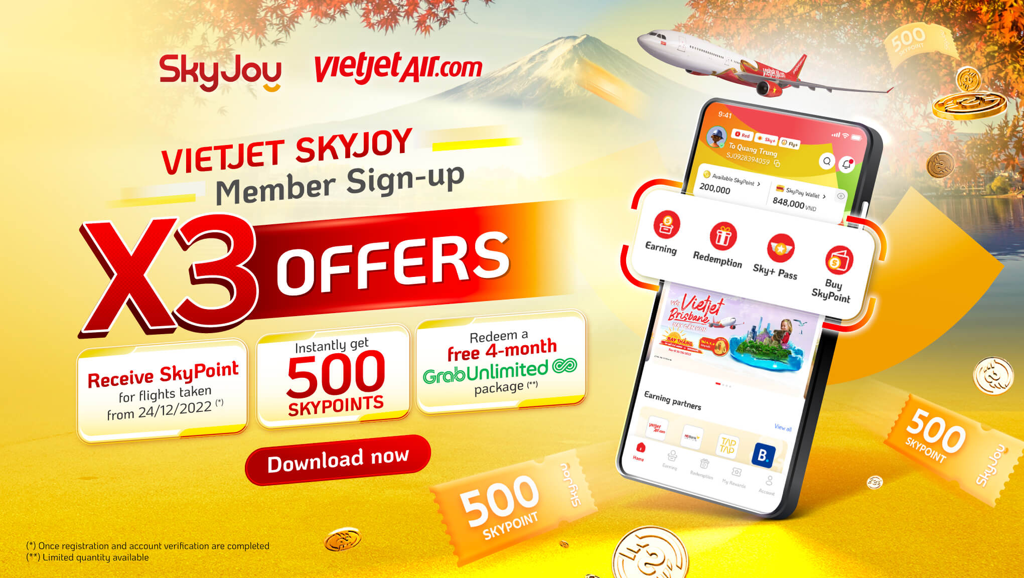 SIGN UP FOR VIETJET SKYJOY MEMBERSHIP – EARN YOUR SKYPOINT TO REDEEM FLIGHT TICKETS & HOT ...