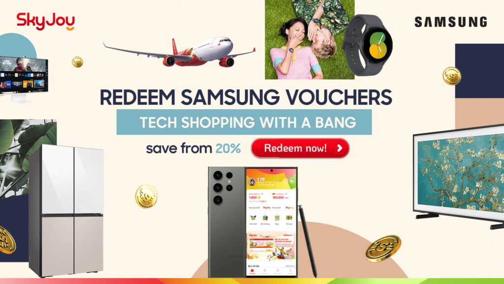 REDEEM SAMSUNG VOUCHERS, TECH SHOPPING WITH A BANG – SAVE FROM 20% - SkyJoy