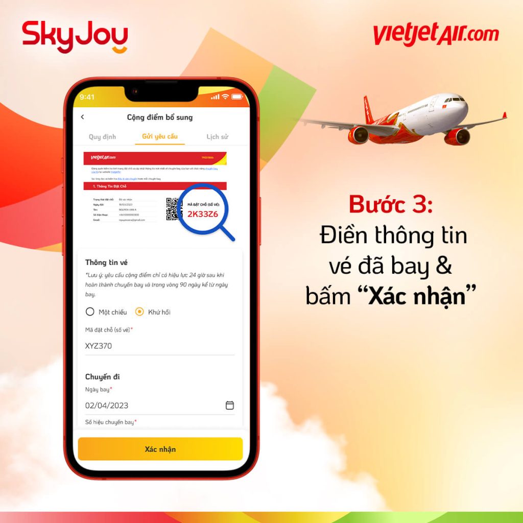 HƯỚNG DẪN ‘CỘNG ĐIỂM BỔ SUNG’ KHI BAY CÙNG VIETJET - SkyJoy