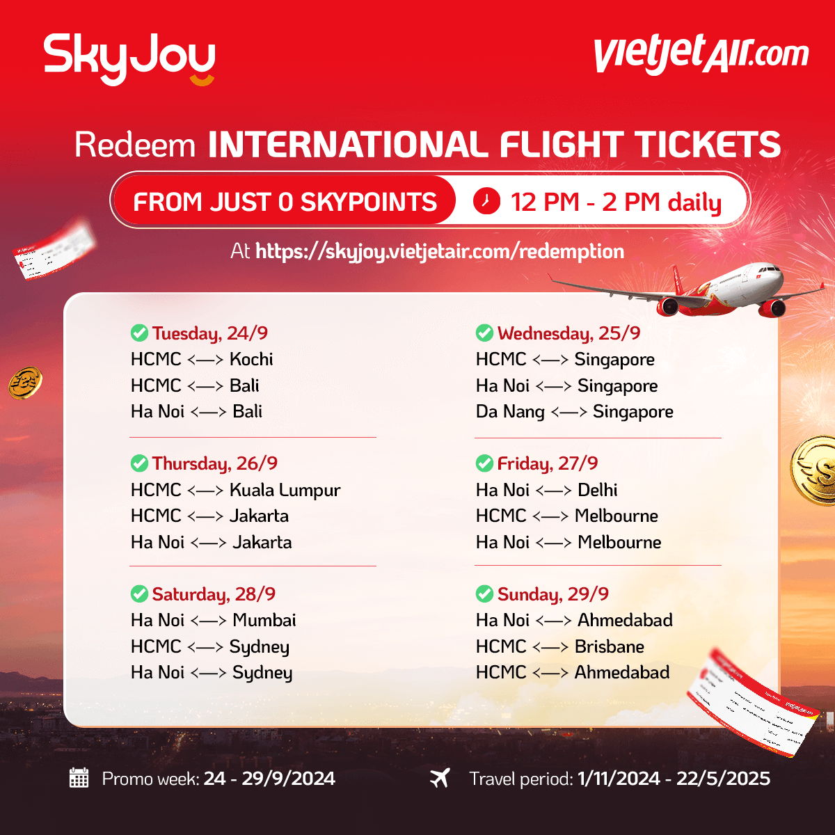 REDEEM INTERNATIONAL FLIGHT TICKETS FROM JUST 0 SKYPOINTS - SkyJoy