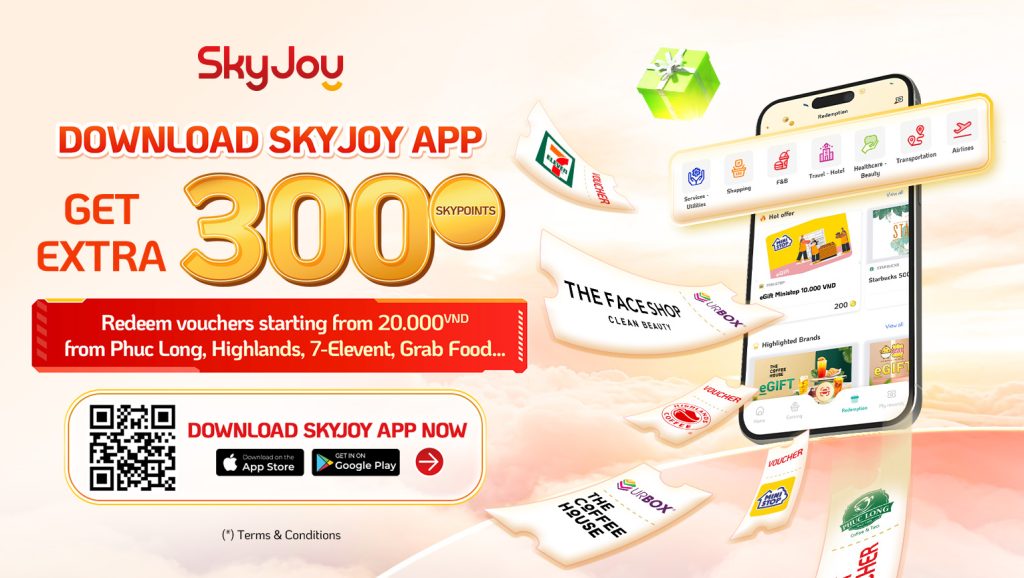DOWNLOAD SKYJOY APP & GET 300 SKYPOINTS TO REDEEM HOT VOUCHERS - SkyJoy